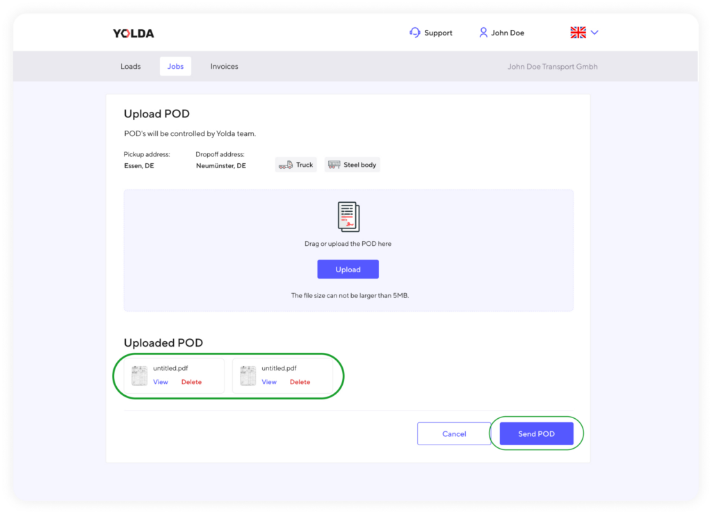Loading delivery note - Murat Lojistik